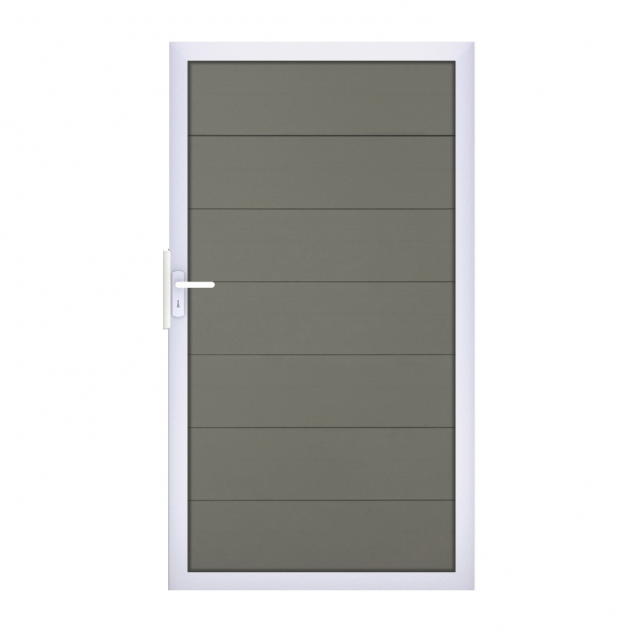 GrojaSolid Grande BPC Steckzaun Universal Tor 100x180cm grau - Alu ...