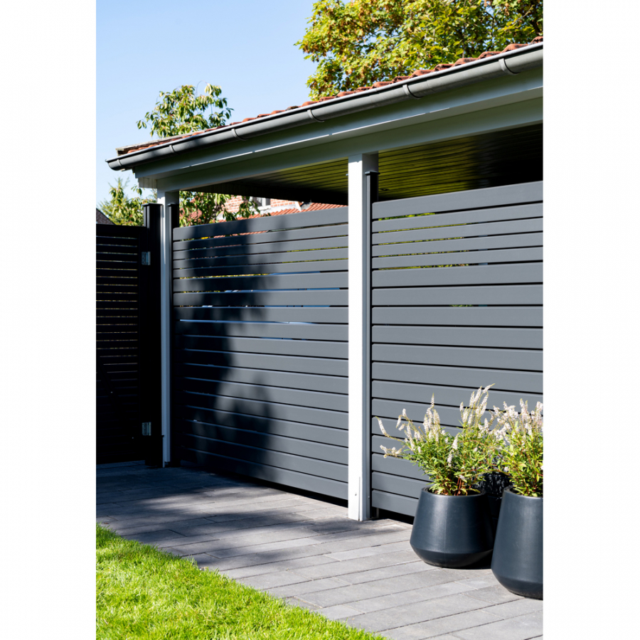 Osmo Alu Fence Rhombus Typ B Grundelement Anthrazit 180x182 cm | Zaun