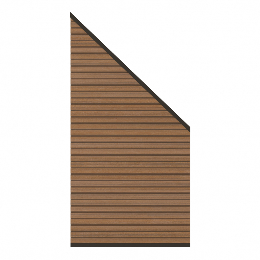 System NEO Platinum Zaunfeld-Set teak-braun 3721 - 184-94x89cm | Zaun